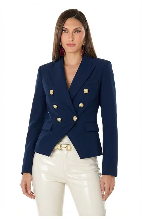 THE NOLI SHOP Sasha Double Breasted Blazer - Navy