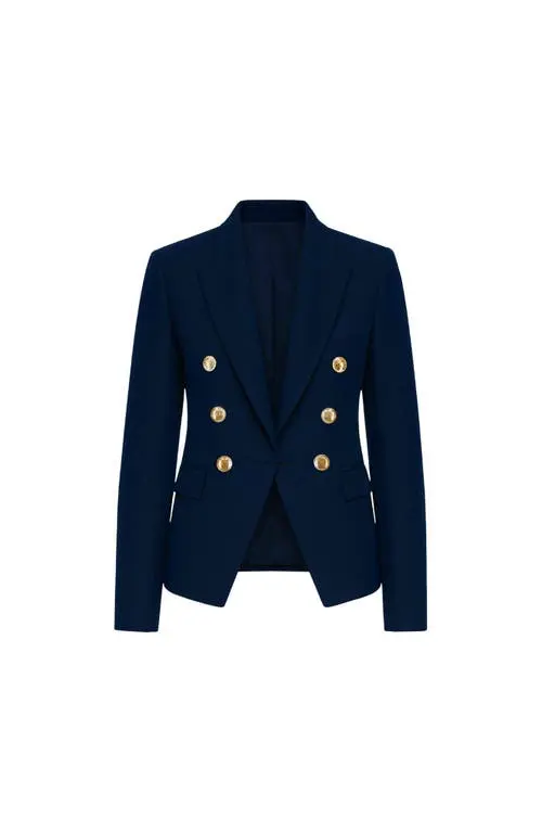 THE NOLI SHOP Sasha Double Breasted Blazer - Navy