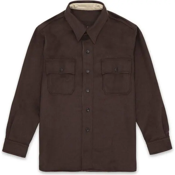 FORTELA Cpo 2.0 Overshirt In Fine Wool - Brown