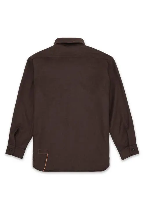 FORTELA Cpo 2.0 Overshirt In Fine Wool - Brown
