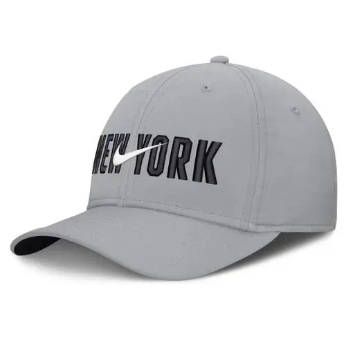 Nike New York Yankees Primetime Dri-fit Rise Bozz Flex Hat - Gray