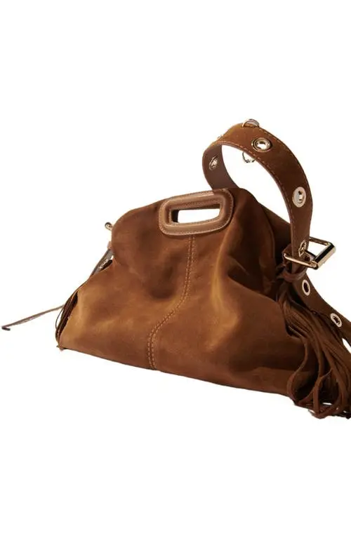 Maje Miss M Suede Bag - Camel