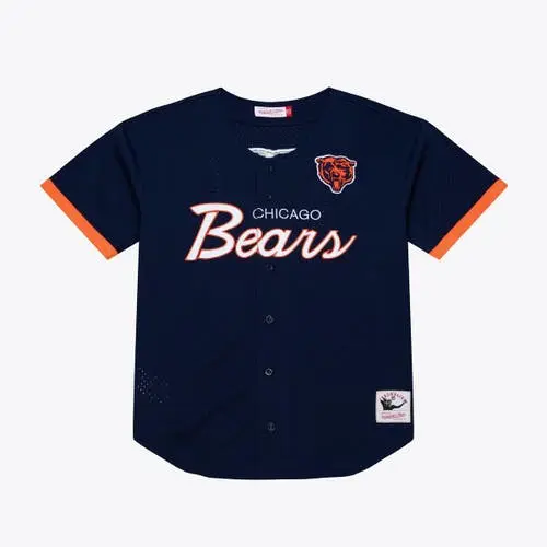 Mitchell & Ness Chicago Bears Head Coach Mesh Full-button Fashion Jersey - Navy
