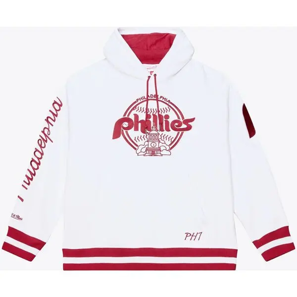 Mitchell & Ness Philadelphia Phillies Cooperstown Collection Fleece Hoodie - White