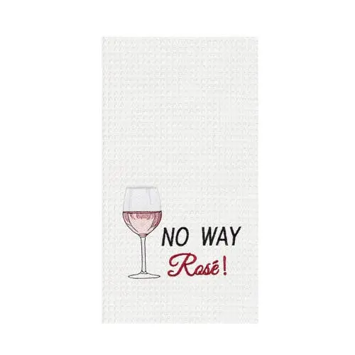C&F HOME No Way" Decorative 100% Cotton Waffle Weave Dishtowel - Red