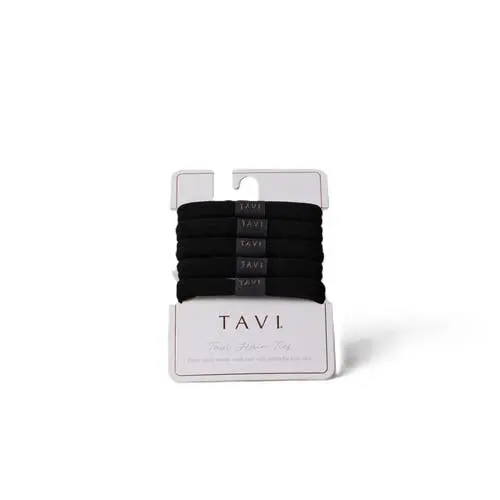 TAVI Set Of Hair Ties - Ebony