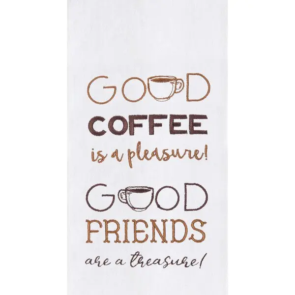 C&F HOME Good Coffee Is A Pleasure Towel - Brown