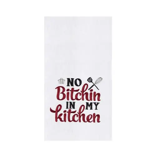 C&F HOME No Bitchin In My Kitchen" Flour Sack Dishtowel - Black