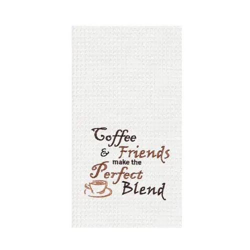 C&F HOME Coffee & Friends Make The Perfect Towel - White