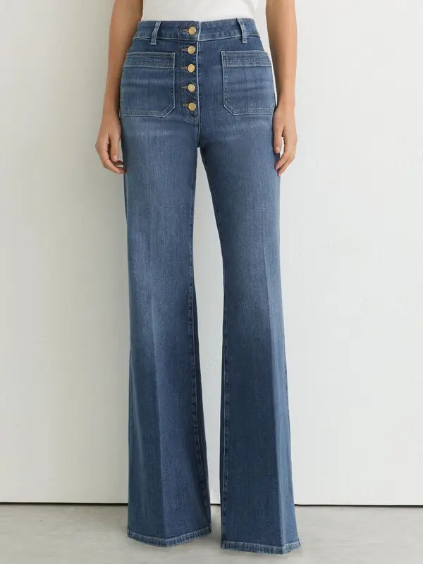 REISS Cali Twin-pocket Flared Jeans