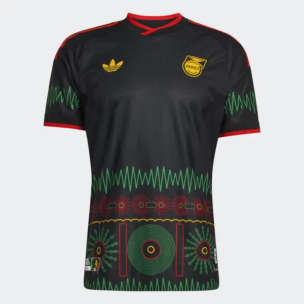 Adidas Jamaica 26 X Bob Marley Away Authentic Jersey - Black