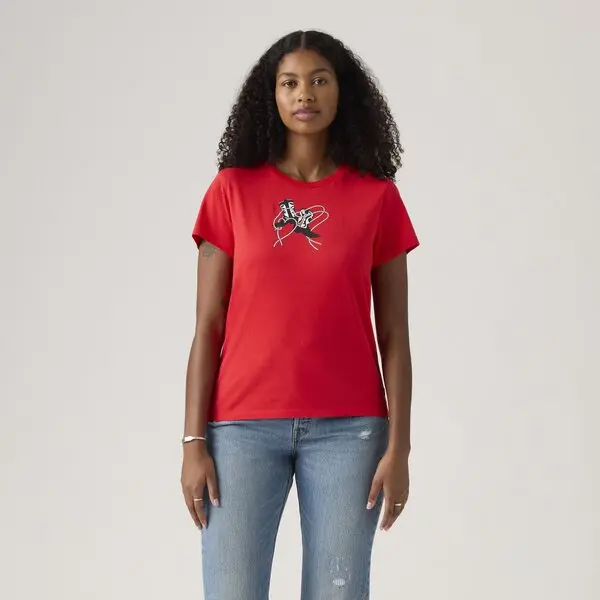 LEVI'S Graphic Logo Crewneck T-shirt - True Red