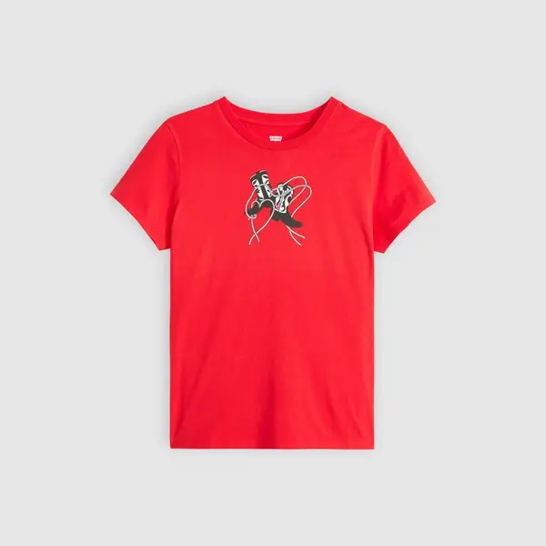 LEVI'S Graphic Logo Crewneck T-shirt - True Red