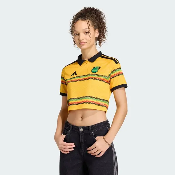 Adidas Jamaica 26 X Bob Marley Home Cropped Jersey - Bold Gold