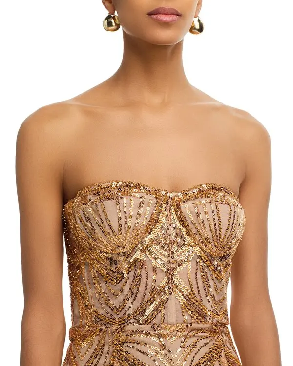 BRONX AND BRONCO Giselle Embellished Maxi Dress