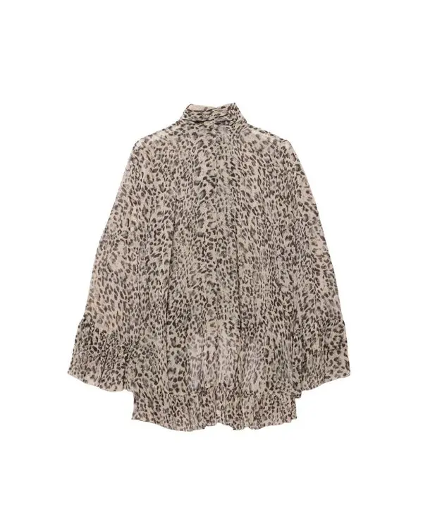 Mint Velvet Leopard Print Ruffle Blouse