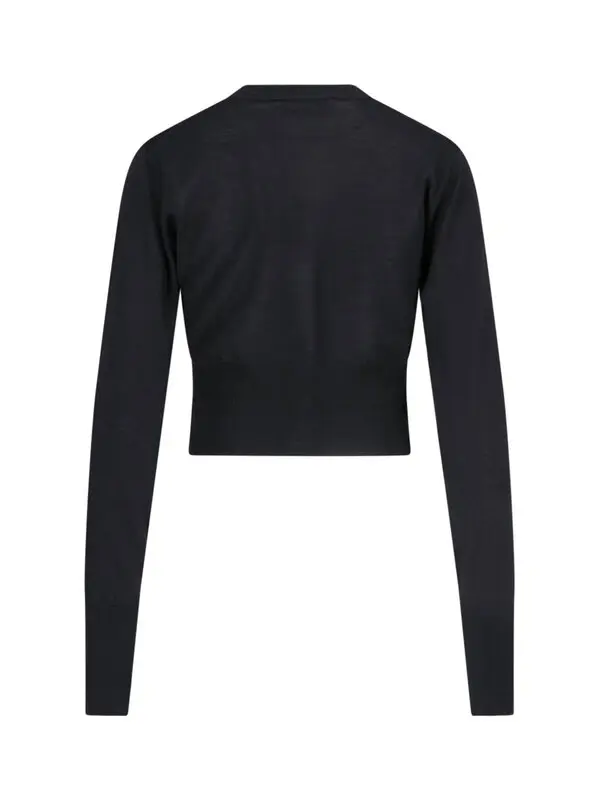 VIVIENNE WESTWOOD Crop Logo Cardigan - Black