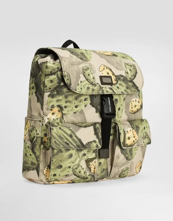 Dolce & Gabbana Figs-print Canvas Backpack