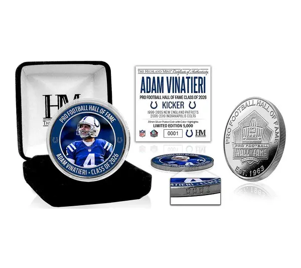 HIGHLAND MINT Adam Vinatieri Colts 2026 Nfl Hall Of Fame Indu Ction Coin - One-color