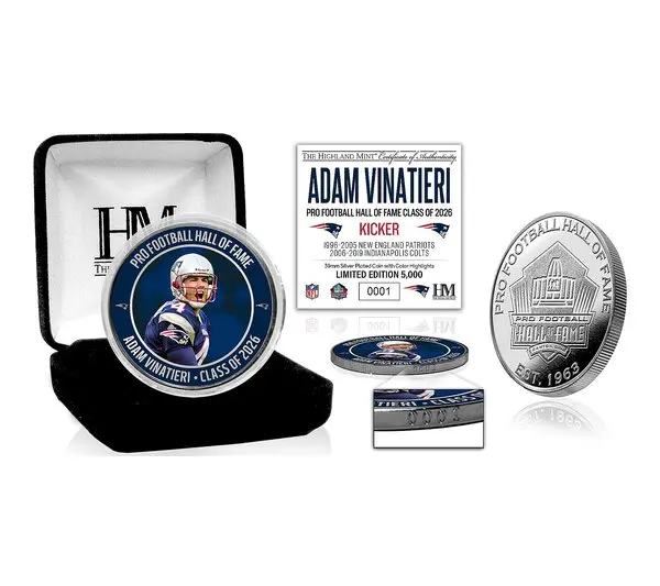 HIGHLAND MINT Adam Vinatieri Patriots 2026 Nfl Hall Of Fame I Nduction Coin - One-color