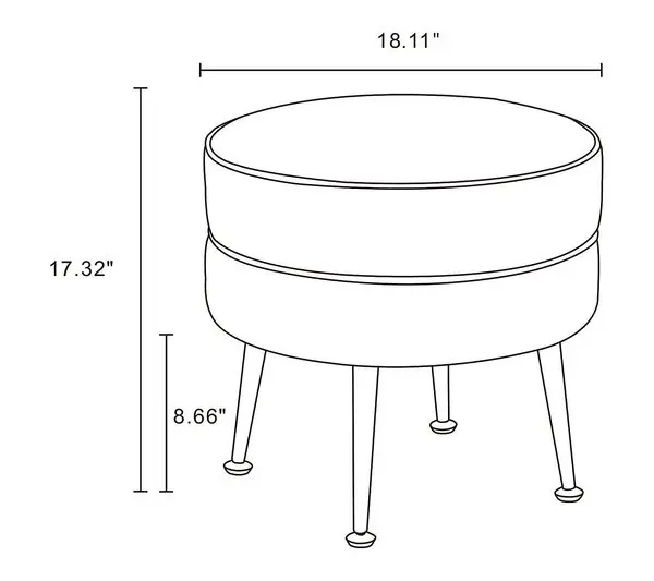 MANHATTAN COMFORT Bailey 4-piece Accent Ottoman