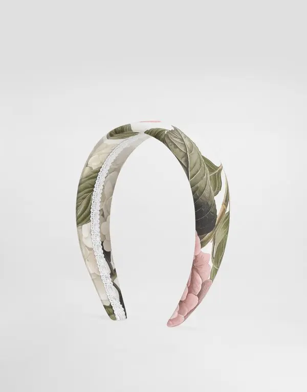 Dolce & Gabbana Hydrangea-print Poplin Headband