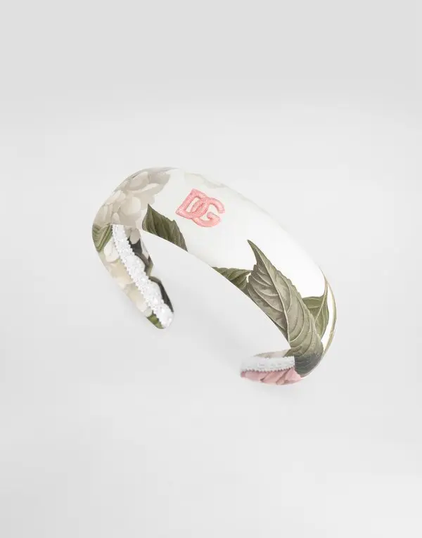 Dolce & Gabbana Hydrangea-print Poplin Headband