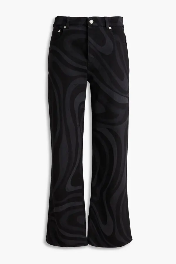 Emilio Pucci Printed High-rise Straight-leg Jeans