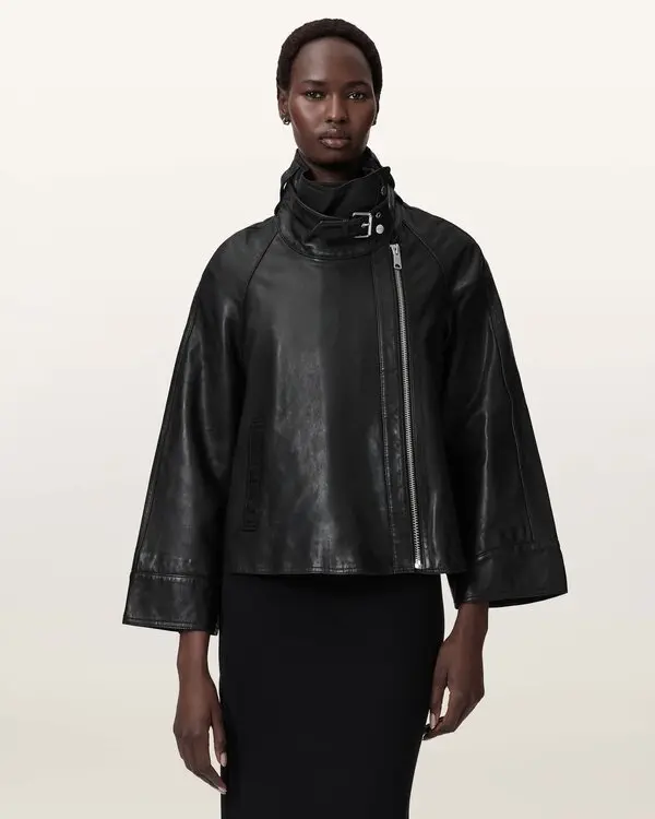 ALLSAINTS Relaxed Fit Leather Biker Jacket