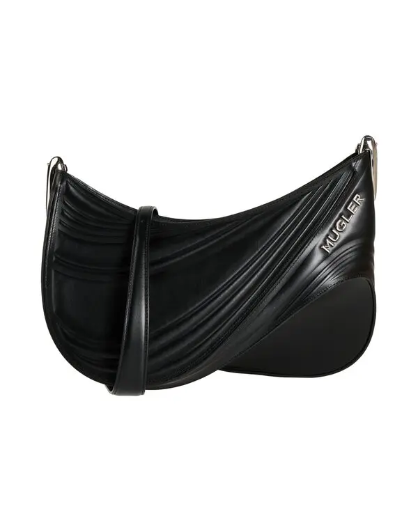 MUGLER Leather Cross-body Bag - Black