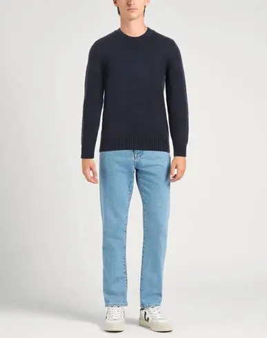 Fedeli Sweater In Cotton And Polyester - Blue