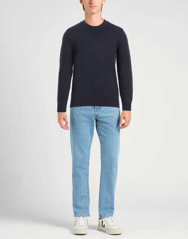 Fedeli Sweater In Cotton And Polyester - Blue