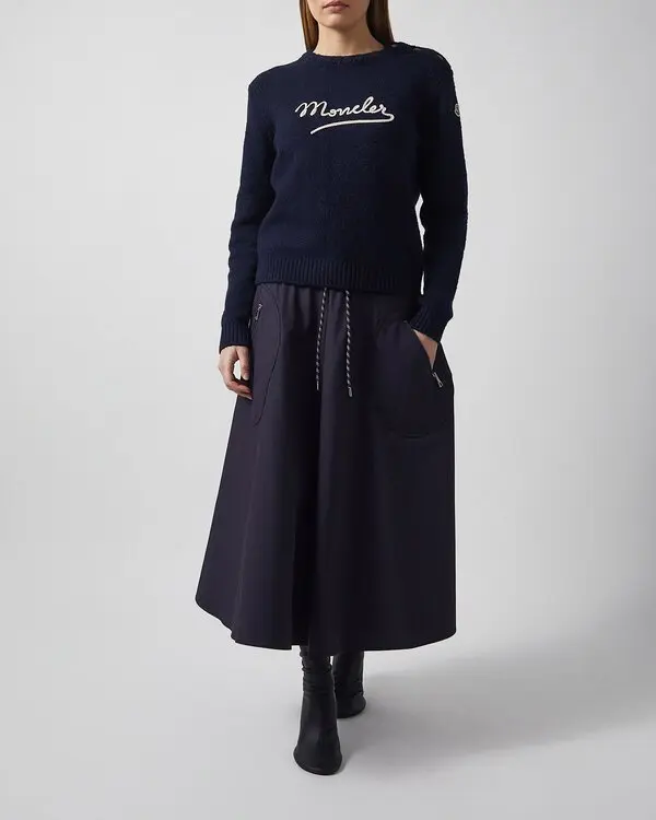 Moncler Cotton Blend Midi Skirt