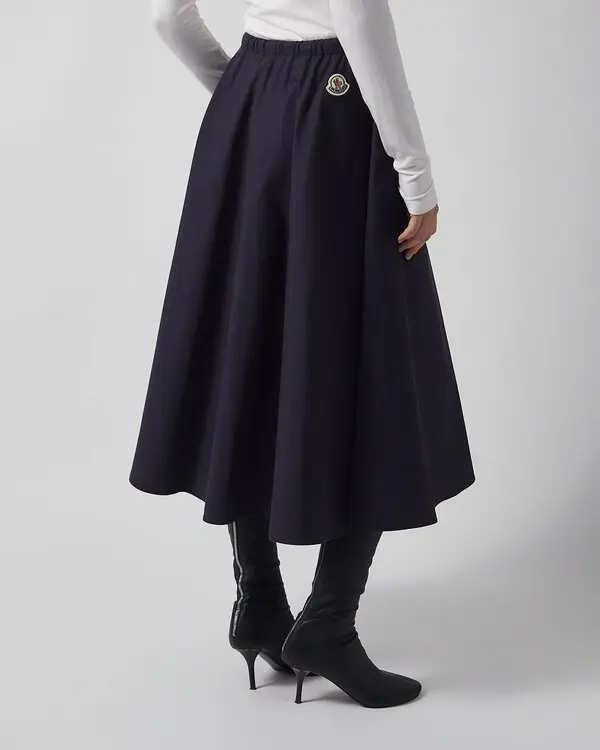 Moncler Cotton Blend Midi Skirt