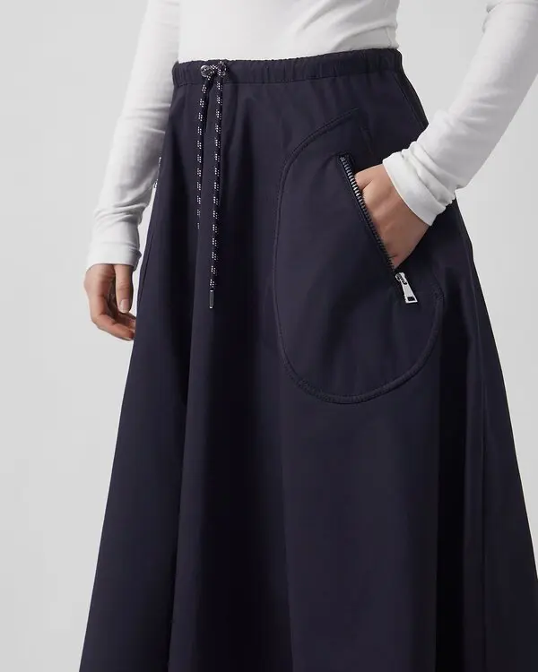 Moncler Cotton Blend Midi Skirt