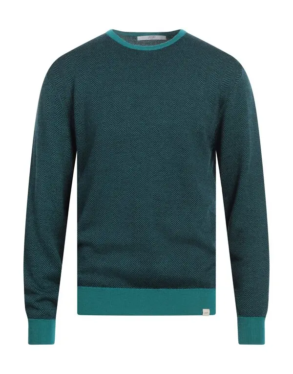 LIU •JO MAN Merino Wool Crewneck Sweater