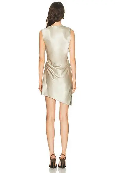 Helmut Lang Silk Drape Dress