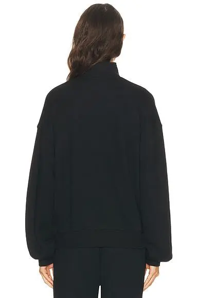 Eterne Oversized Half Zip Sweatshirt - Black