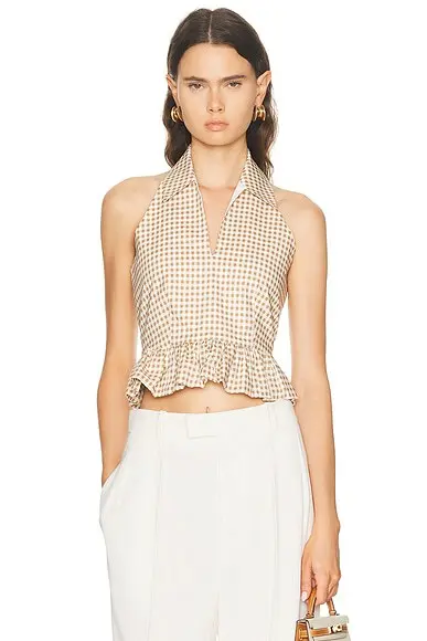 Caroline Constas Aya Halter Top