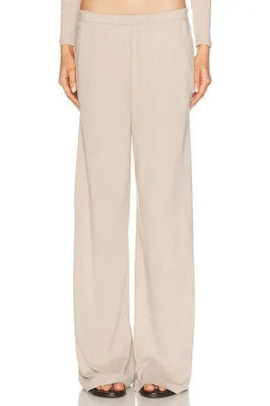 Enza Costa Supima Cotton Soft Everywhere Pant - Stone