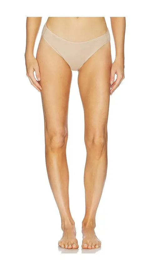 Natori Bliss Bare Cotton Bikini Panty In Nude - Cafe