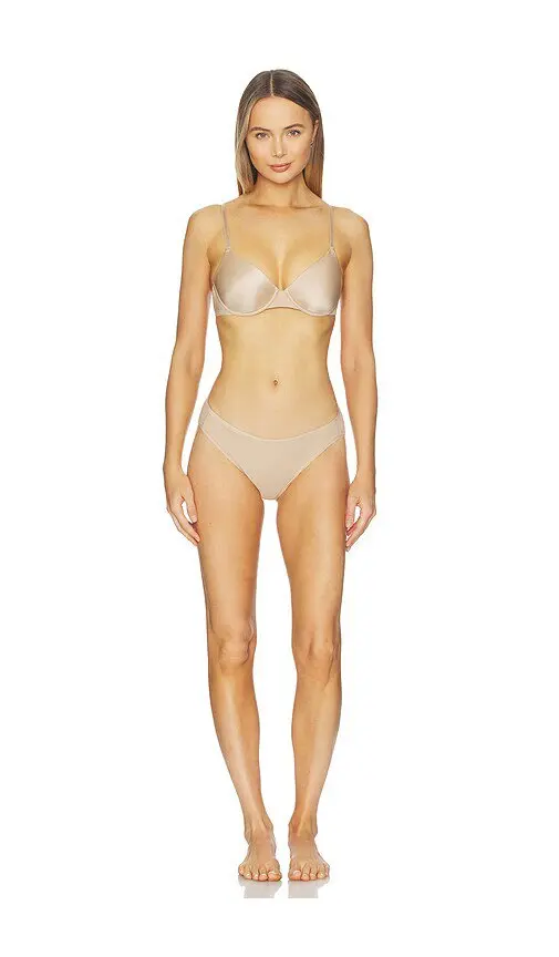 Natori Bliss Bare Cotton Bikini Panty In Nude - Cafe