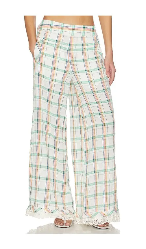 Free People Wide Leg Pant - Ivory Combo