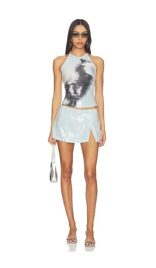 Miaou Sequin Halterneck Top