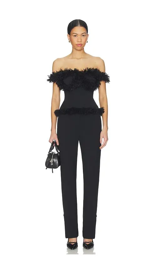 Lado Bokuchava Off-the-shoulder Corset With Faux Fur Trim