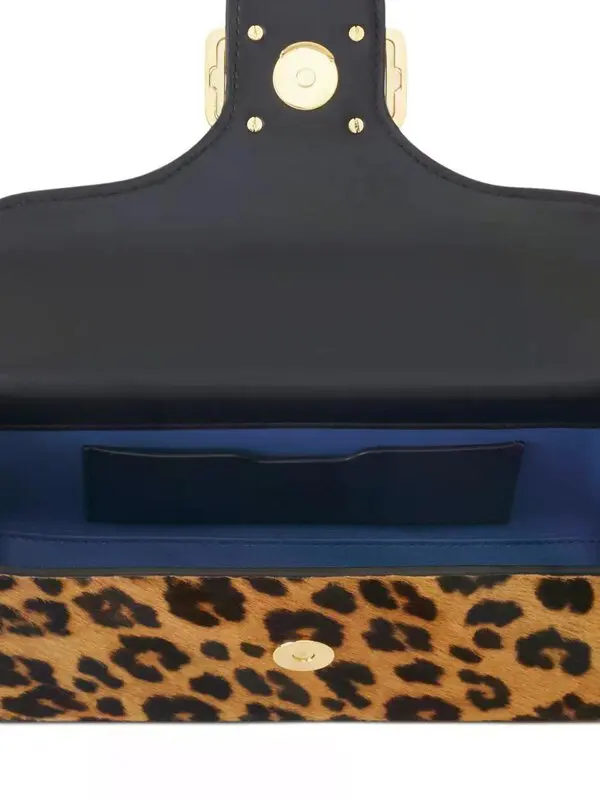 LANVIN Leopard-print Tote Bag With Cat Detail - Brown