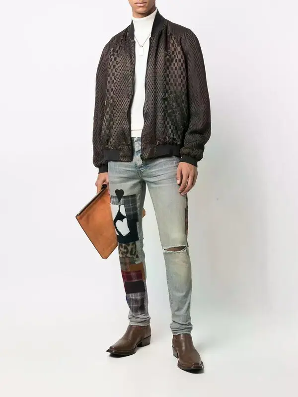 Amiri Patchwork Detail Denim Jeans