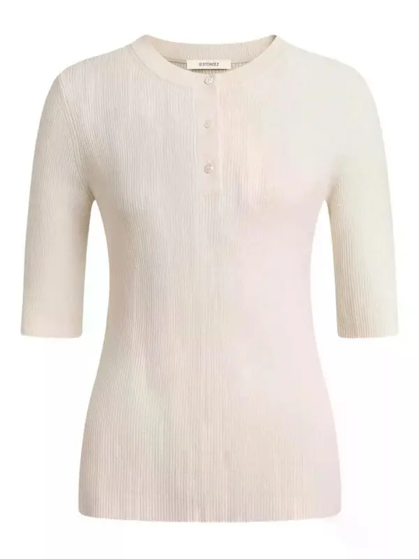 12 STOREEZ Buttoned Merino Top