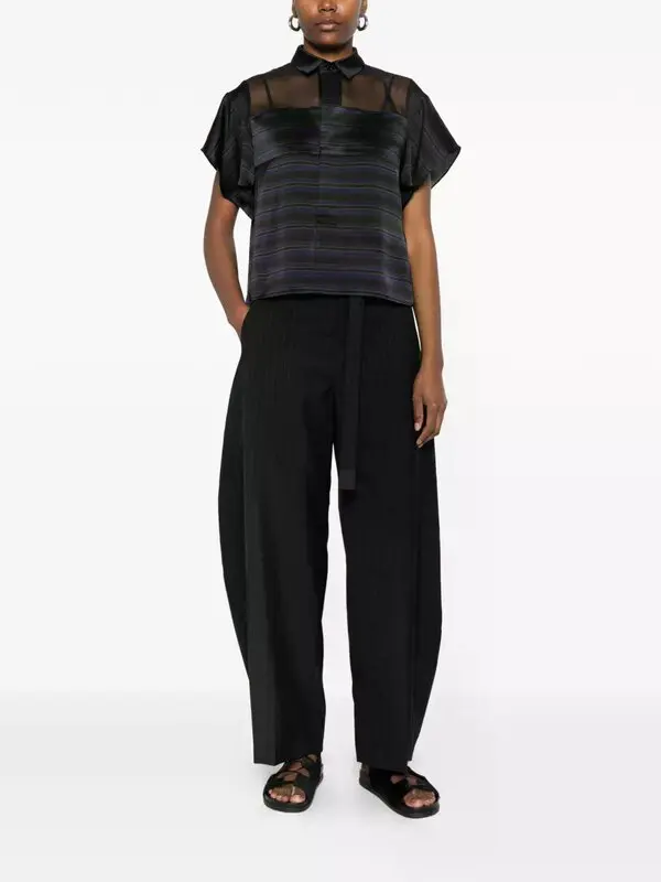 Sacai Mesh Striped Blouse