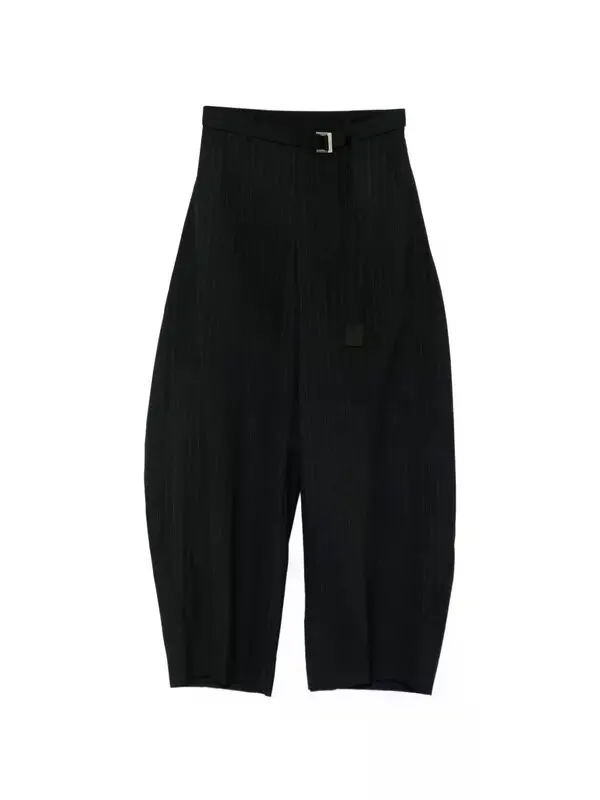 Sacai Pinstripe Buckled Trousers